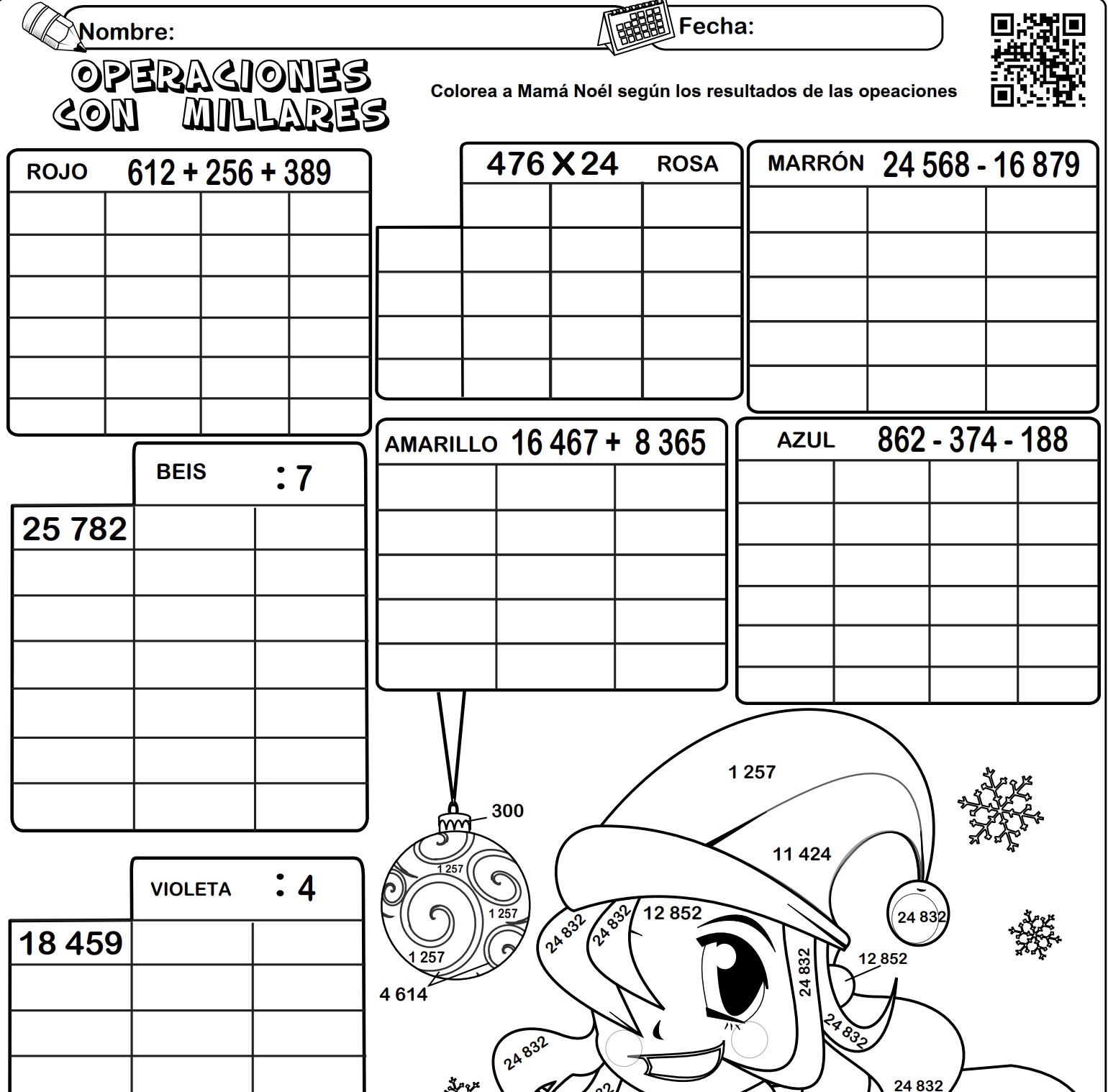 Operaciones variadas hasta los millares - Actiludis