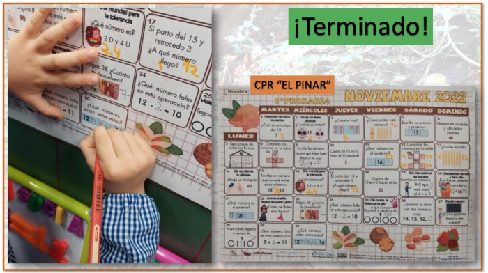 Rutinas diárias en Infantil con nuestro calendario matemático de 1º de ...