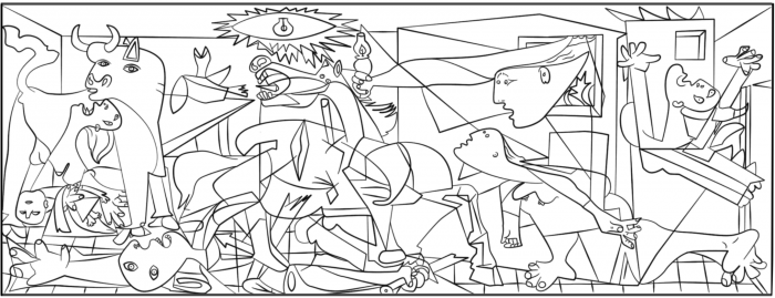 Coloreamos el Guernica de Picasso en distintos tamaños - Actiludis