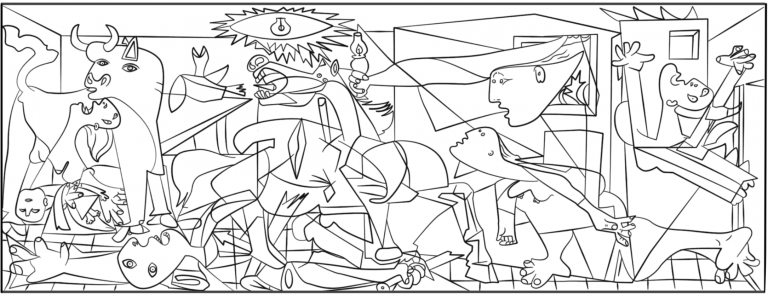 Coloreamos el Guernica de Picasso en distintos tamaños - Actiludis