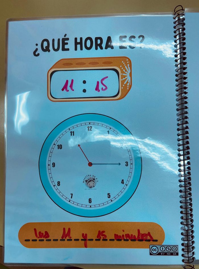 Adaptación del reloj para trabajar en el aula de PT - Actiludis