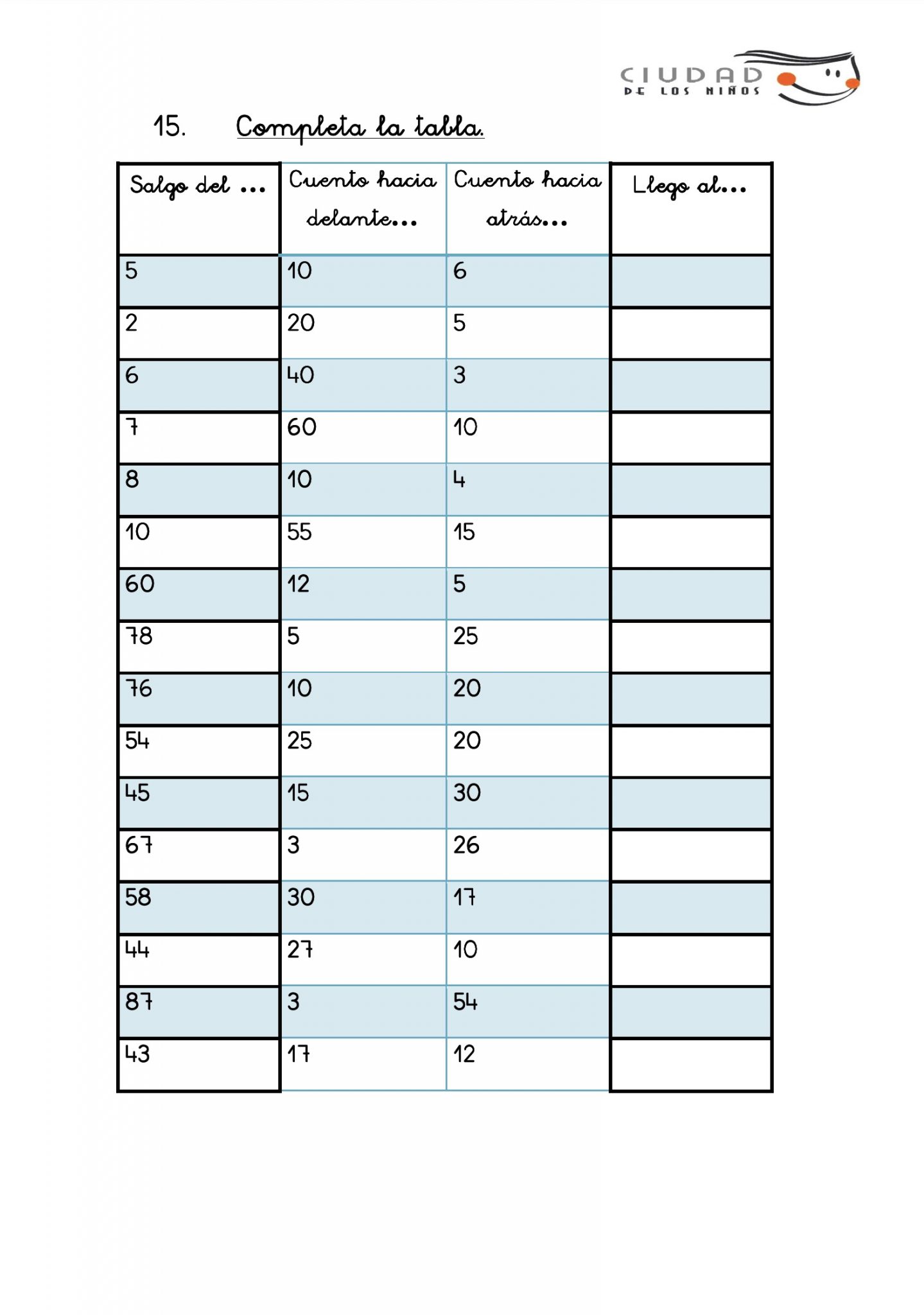 Actividades para trabajar la cadena numérica y cálculo - Actiludis