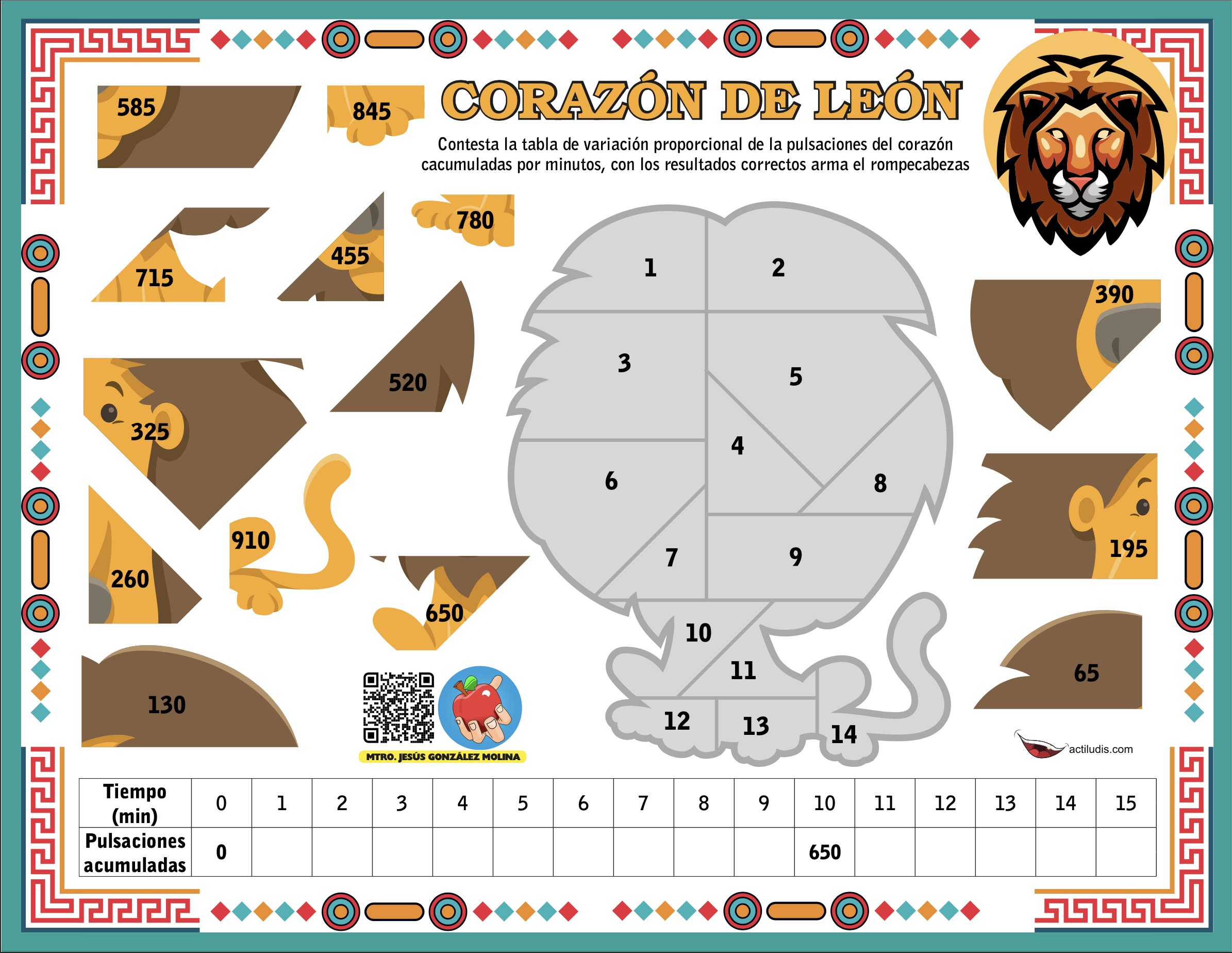 Proporciones. Corazón de león - Actiludis