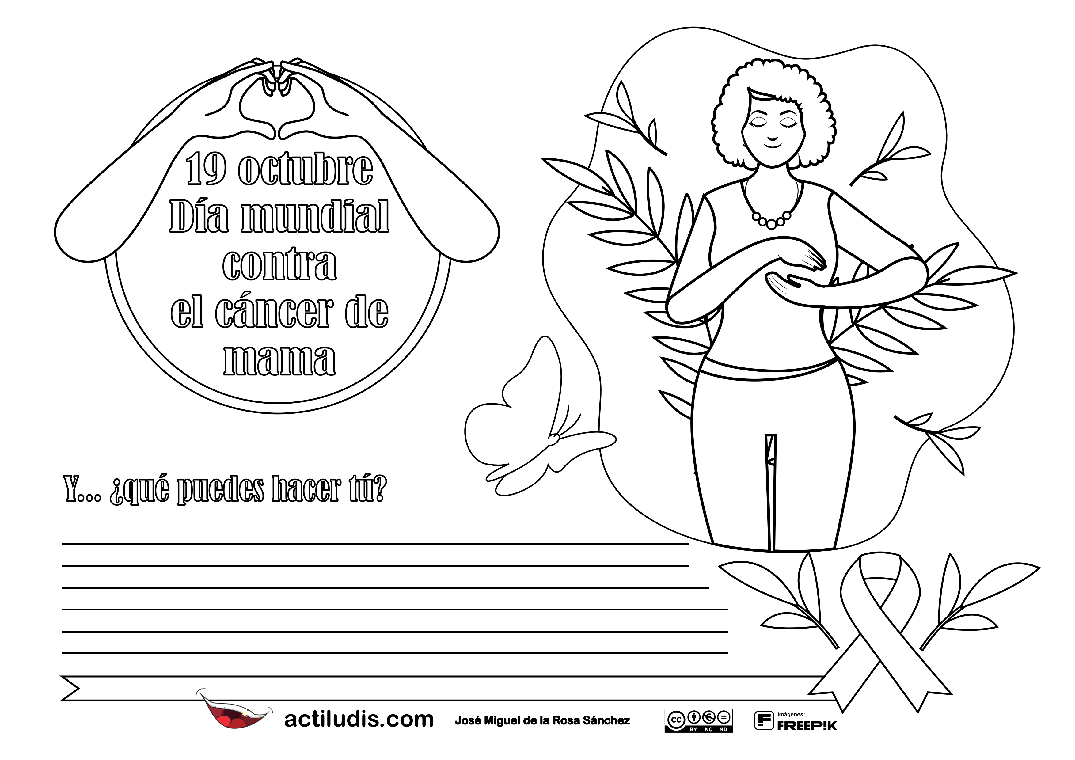 Hoja Para Colorear De Cinta Contra El Cáncer Plantillas Para Carteles