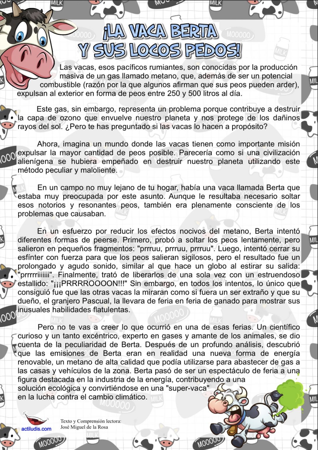 La vaca Berta y sus locos peos - Actiludis