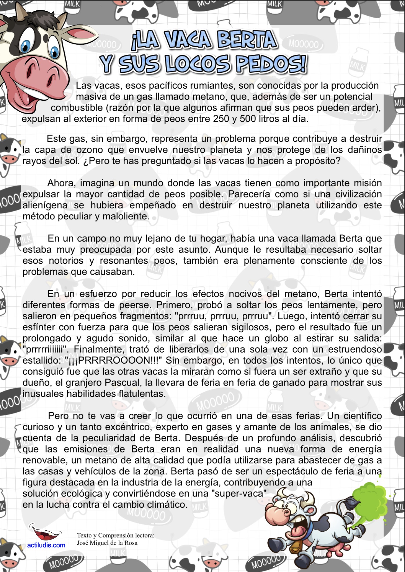 La vaca Berta y sus locos peos - Actiludis