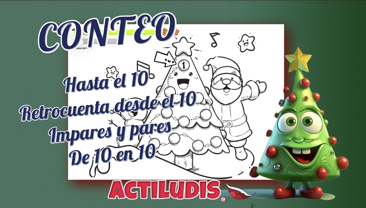 Conteo en el árbol de Navidad - Actiludis
