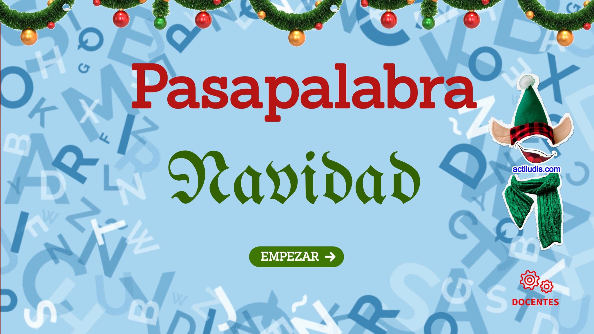 Pasapalabra con vocabulario navideño - Actiludis