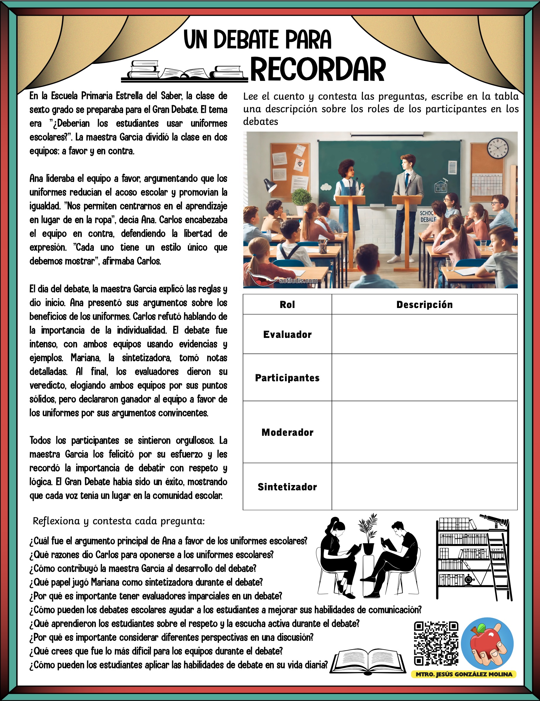 Lectura: "Un debate para recordar" - Actiludis